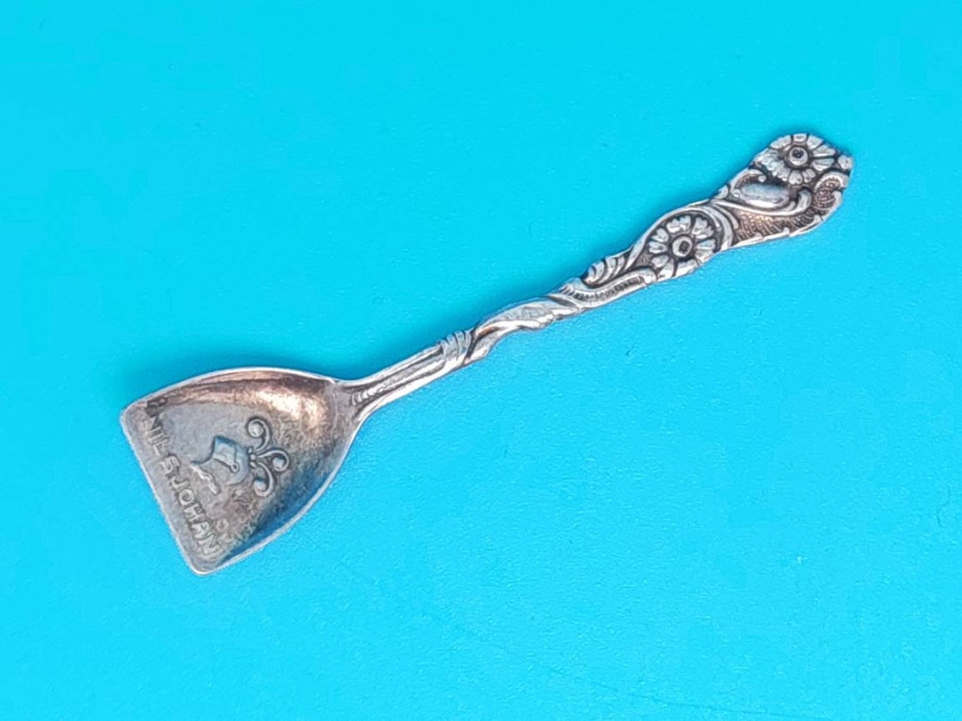 Alpacca Salt Spoon Silver-plated Sweetener Spoon Nilsjohan #004 - Etsy