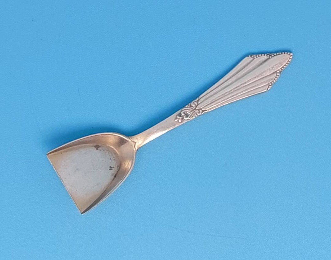WMF 900 Fan Pattern Salt Spoon Gold Plated Silver Plated Ostrich Brand ...