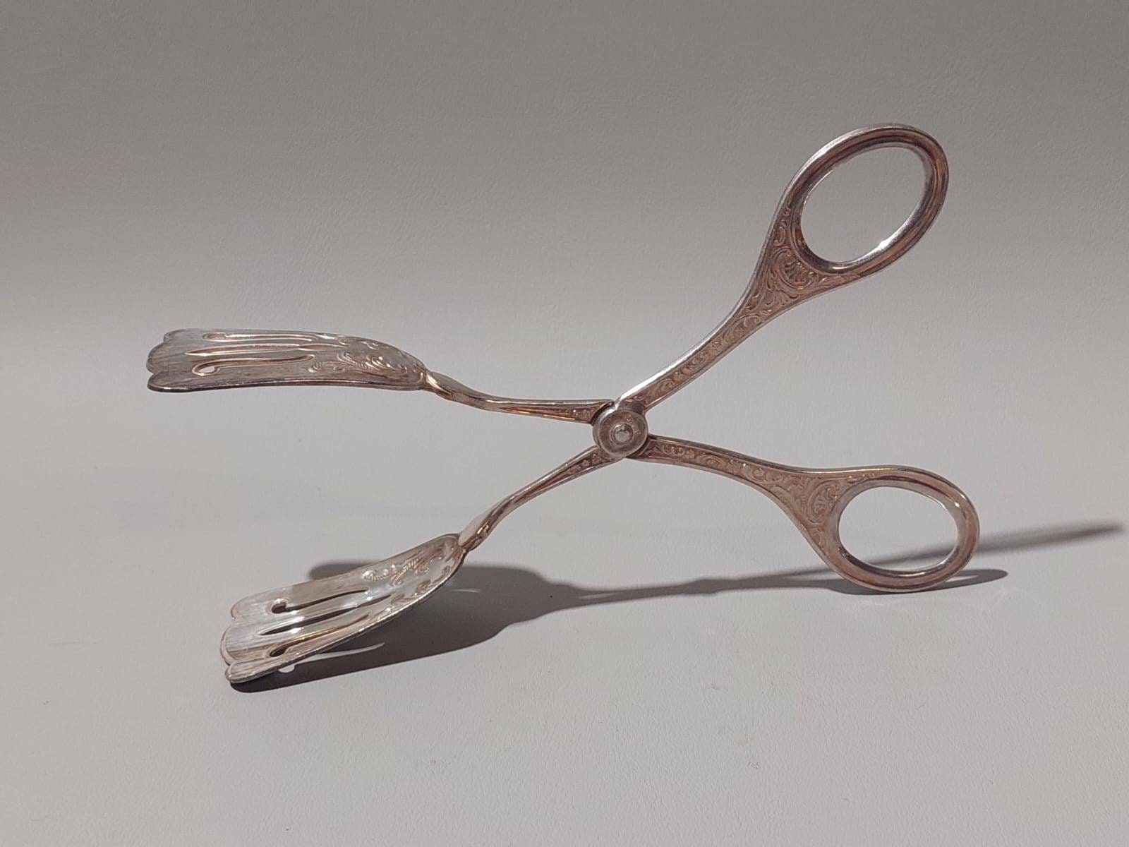 Pastry Tongs Silver-plated Pastry Lifter Hammer Blow With - Etsy