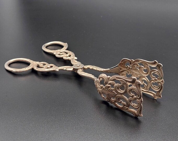 Silver-plated Pastry Tongs Pastry Lifter Rococo Pattern With Rocalia ...