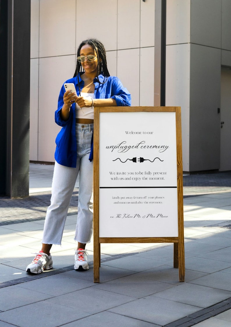 Unplugged Ceremony Poster Sign PRINTABLE DOWNLOAD TEMPLATE - Etsy