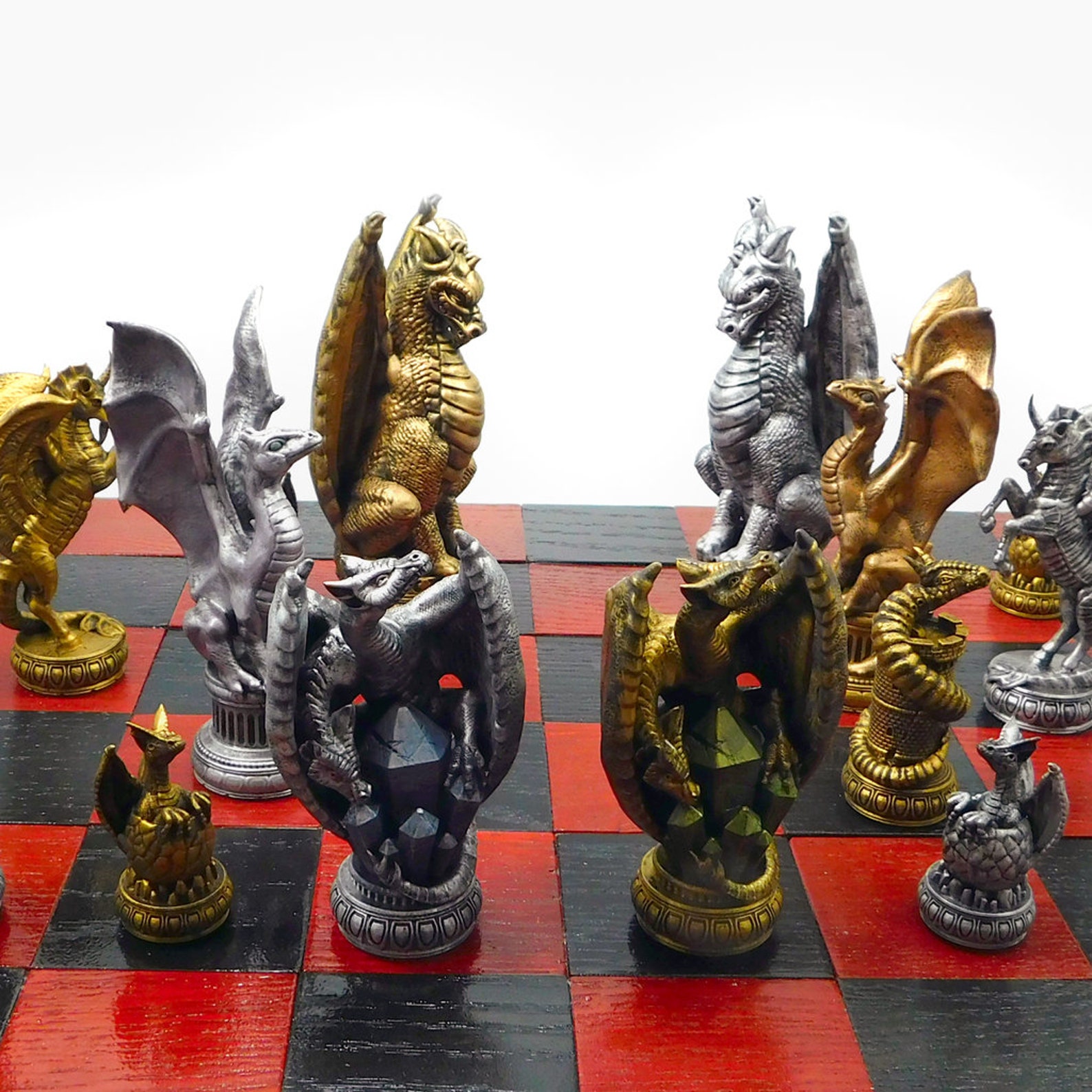 Dragon Chess Set / Medieval Dragons Chess Set / Dragons Chess | Etsy