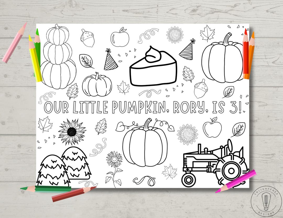 Pumpkin Patch Coloring Sheet | Our Little Pumpkin | Personalized ...