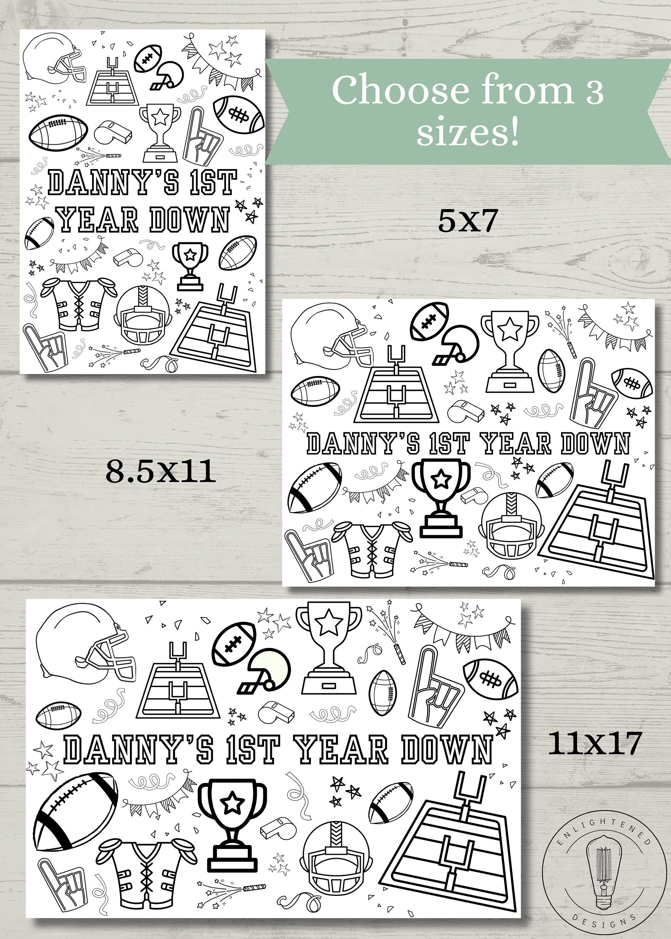 First Year Down Birthday Coloring Page | Birthday Activity | Birthday ...