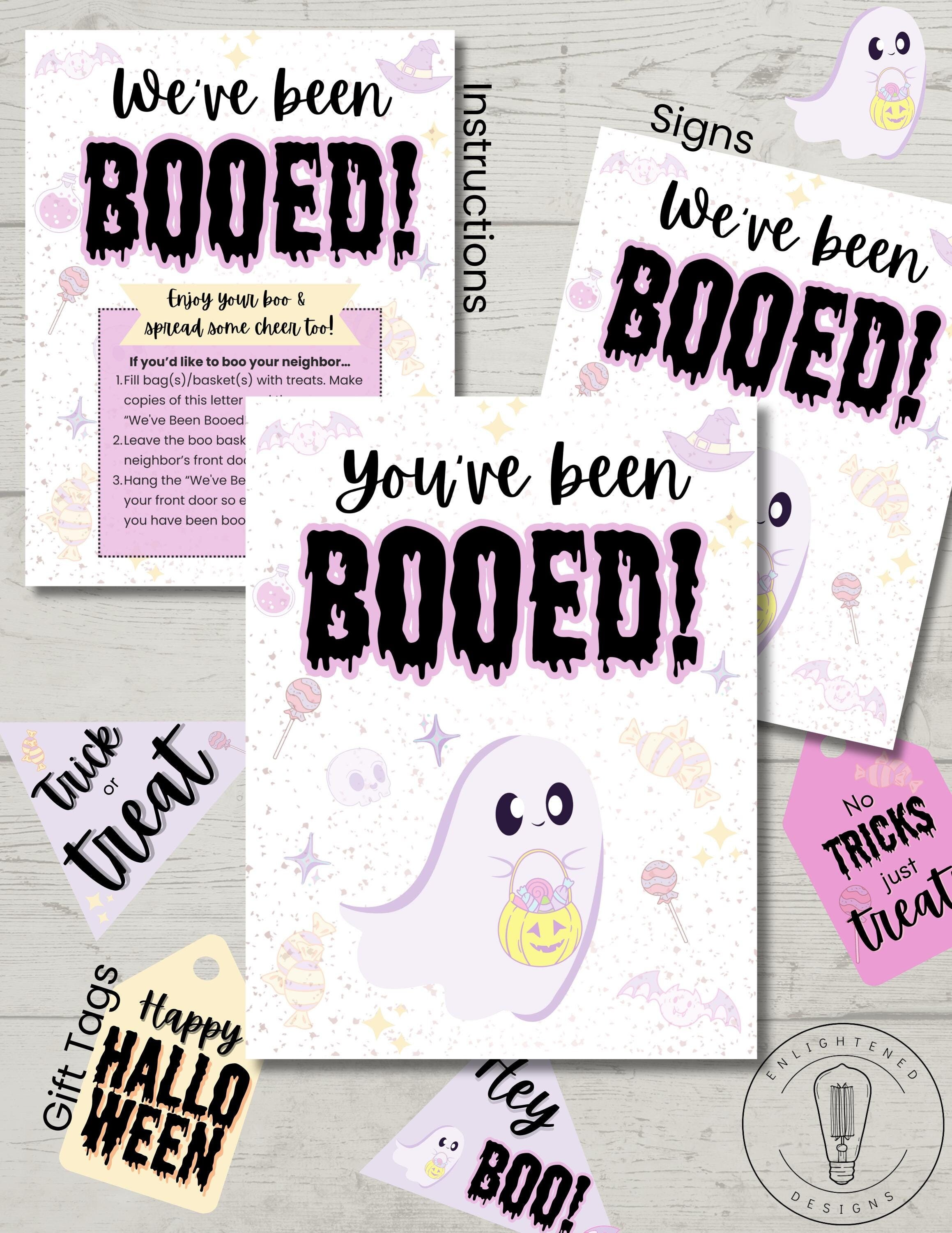 Boo Basket Printables With Instructions You've Been Booed Activity ...
