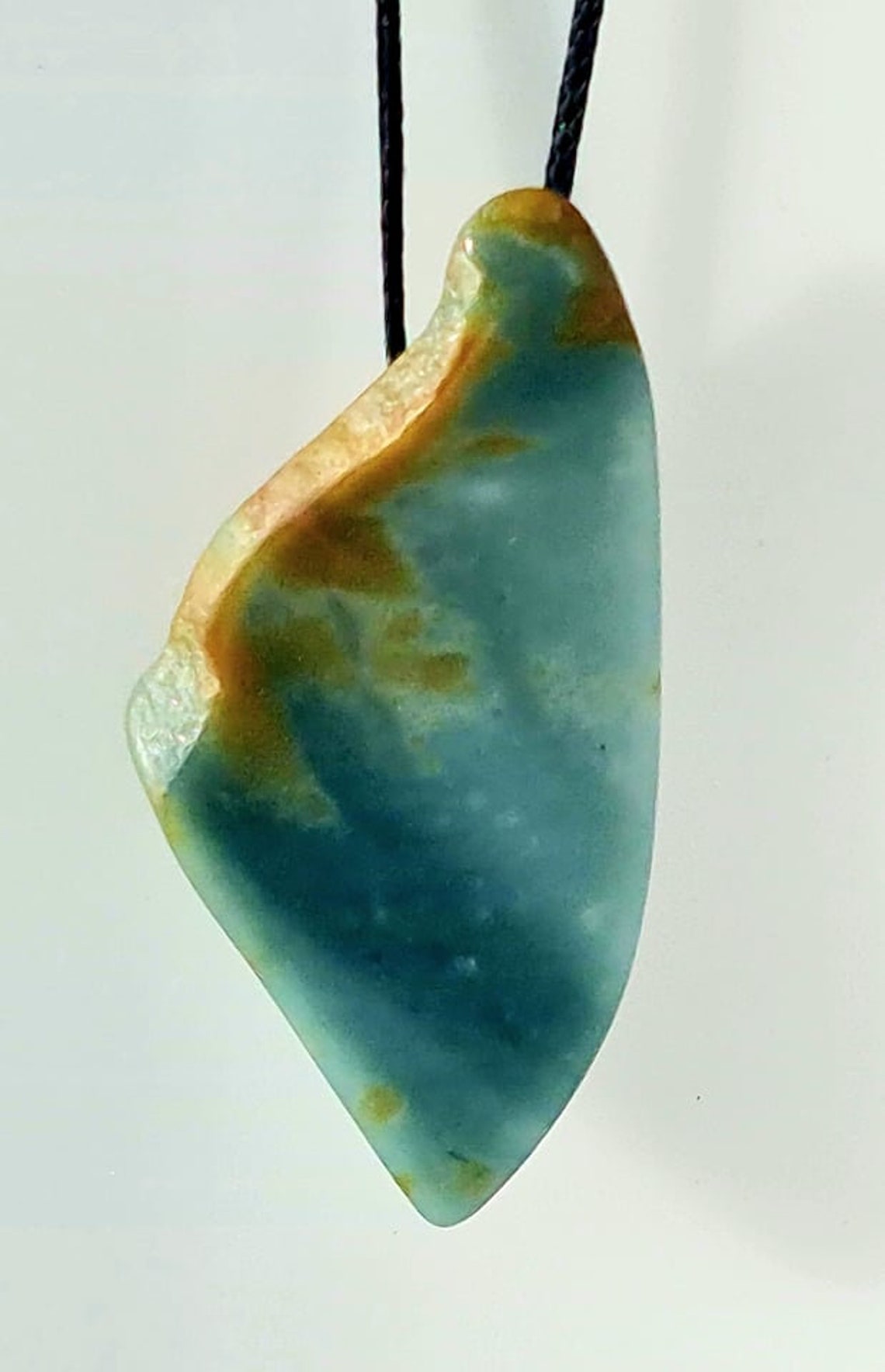 Stunning Blue Jadeite Pendant - Etsy