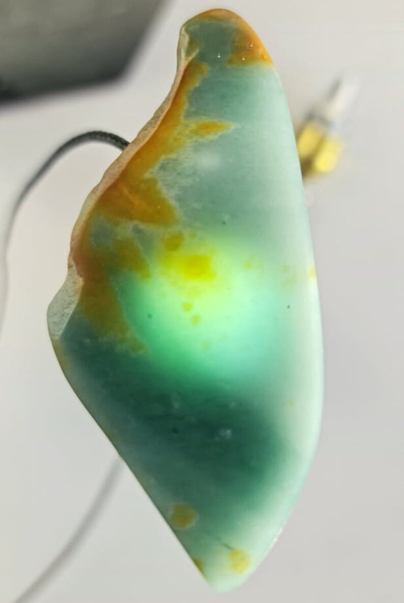 Stunning Blue Jadeite Pendant - Etsy