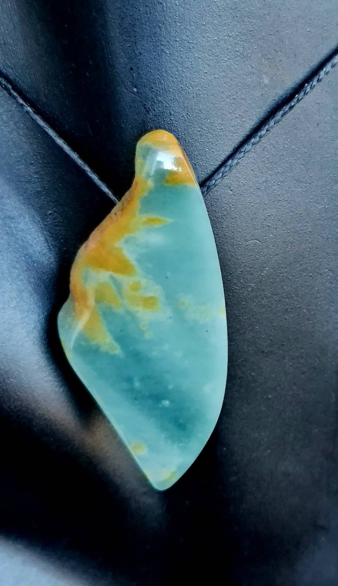 Stunning Blue Jadeite Pendant - Etsy