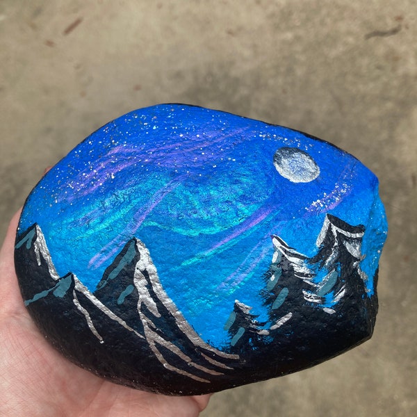Stars Painted Rock - Etsy