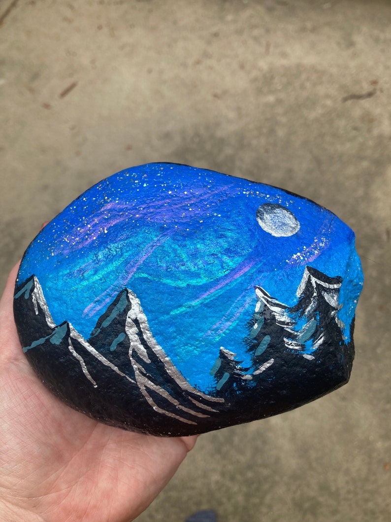 Painted Mountain Rock Art - Etsy