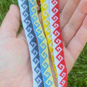 Wave Patterned Friendship Bracelet or Ankletgreek Aztec Wavehandmade ...