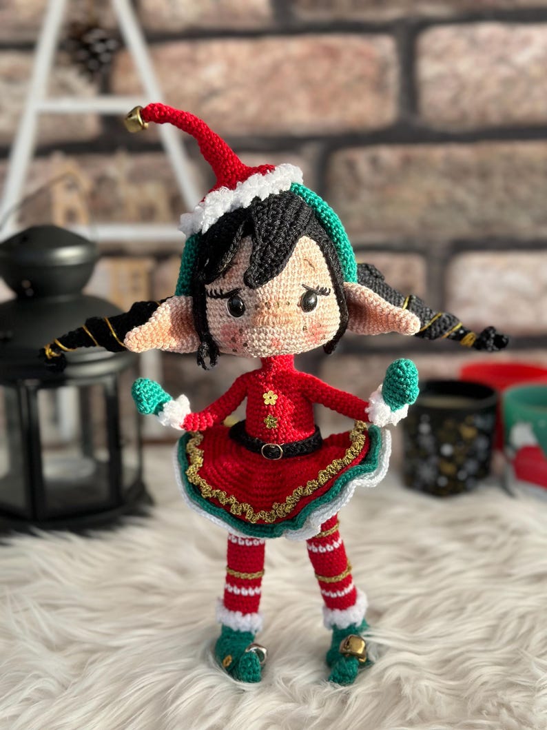 Crochet Pattern Elf Doll Yerf, Amigurumi Elf Doll Pattern, English Pdf ...