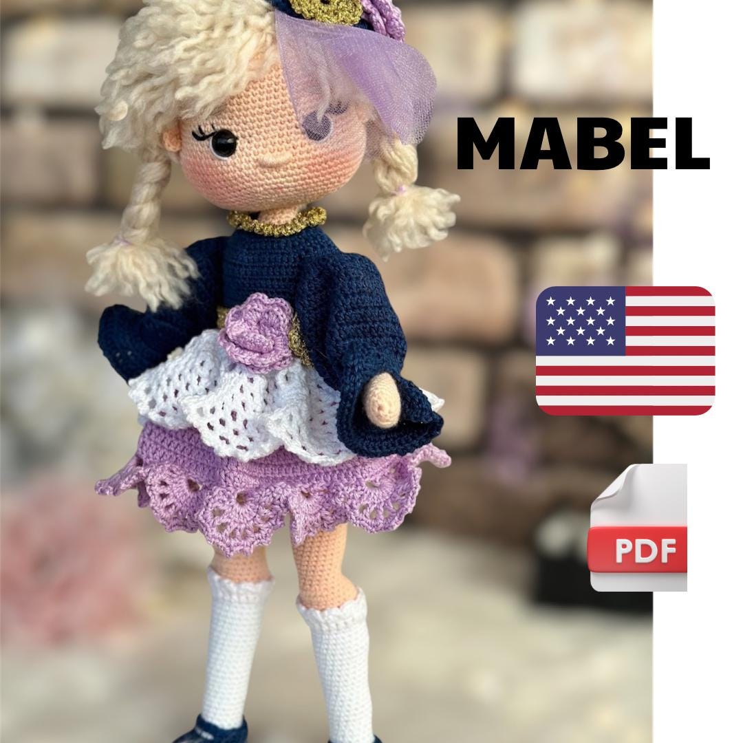 Crochet Pattern Mabel Doll, Amigurumi Pattern, English Pdf - Etsy