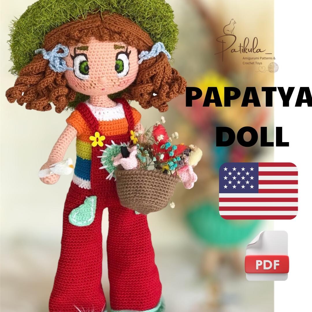 Crochet Pattern Papatya Doll, Spring Doll Pattern, Amigurumi Doll ...