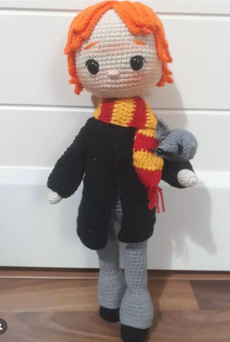 Crochet Pattern Red Wizard Boy Doll, Amigurumi Red Wizard Boy Pattern ...