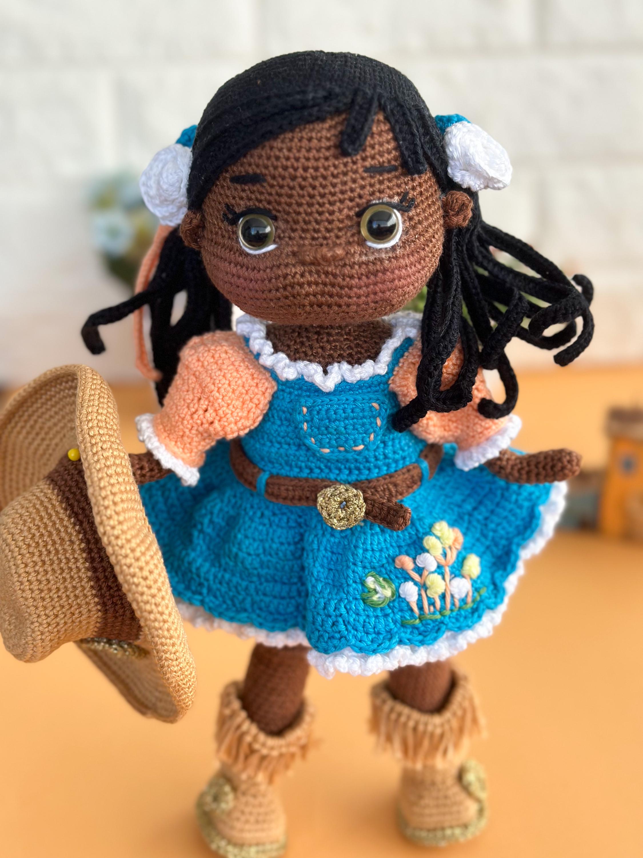 Crochet Pattern Lori Cowgirl Doll, Amigurumi Cowgirl Doll Pattern ...