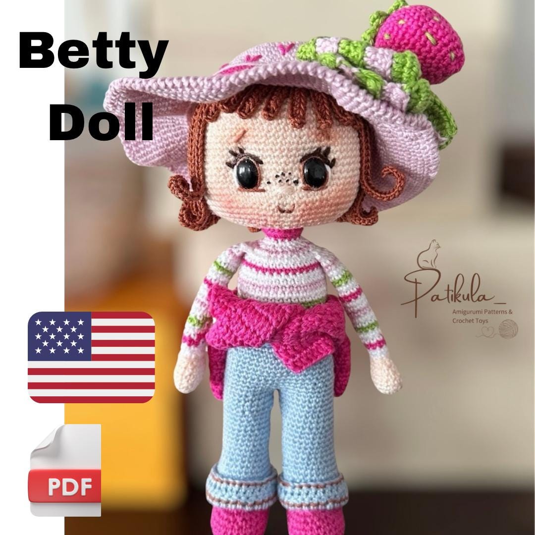 Crochet Pattern Betty Doll, Amigurumi Cute Doll Pattern, English Pdf - Etsy