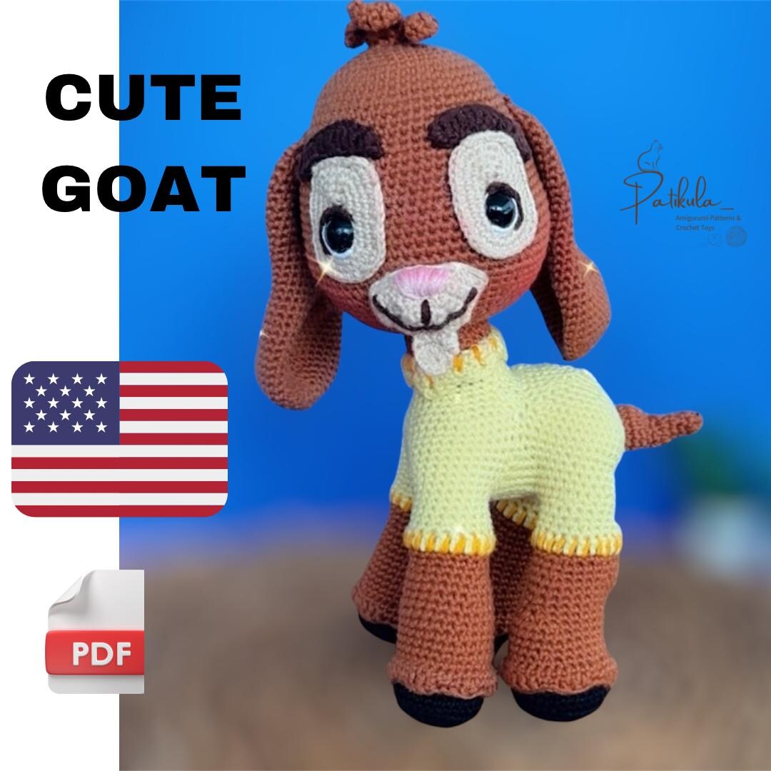 Amigurumi Pattern Cute Goat, Crochet Goat Pattern, English Pdf - Etsy