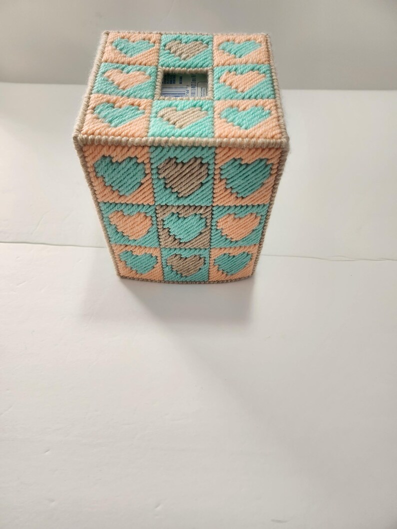 Green Orange and Cream Tissue Box Cover - Etsy