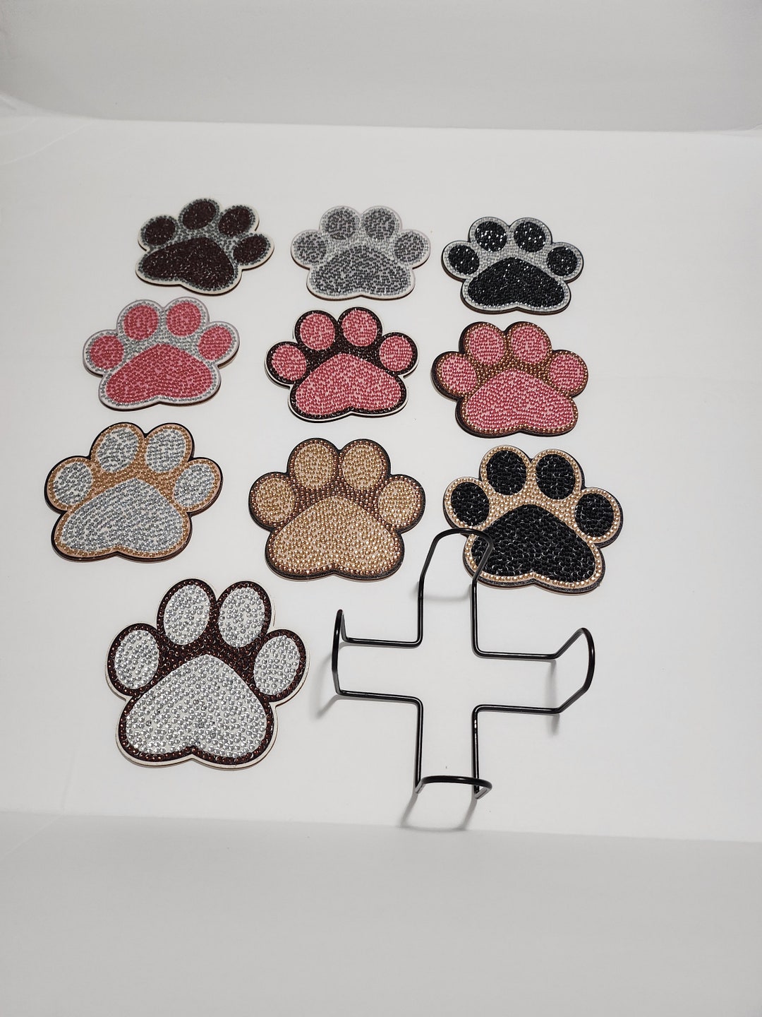 Paw Print Coaster Set - Etsy
