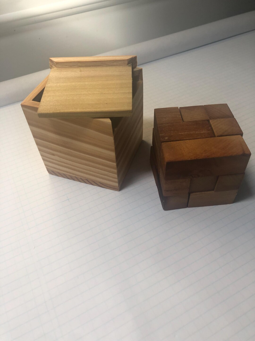 Wooden Brain Teaser Cube Puzzle - Etsy