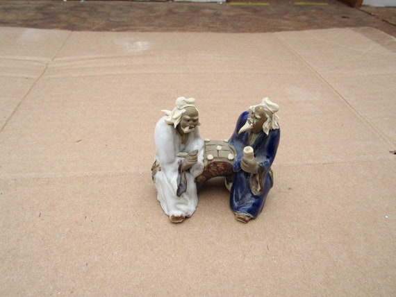 Two Men on A Bench Figurine - Etsy