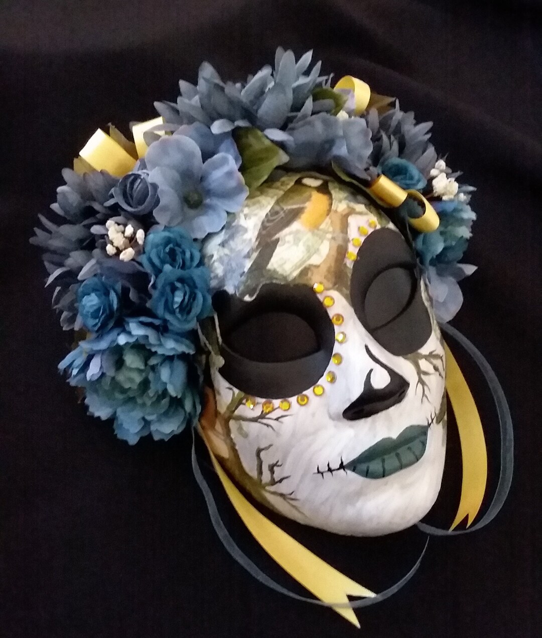 Day of the Dead Hand Painted Catrina Mask dia De Los Muertos ...