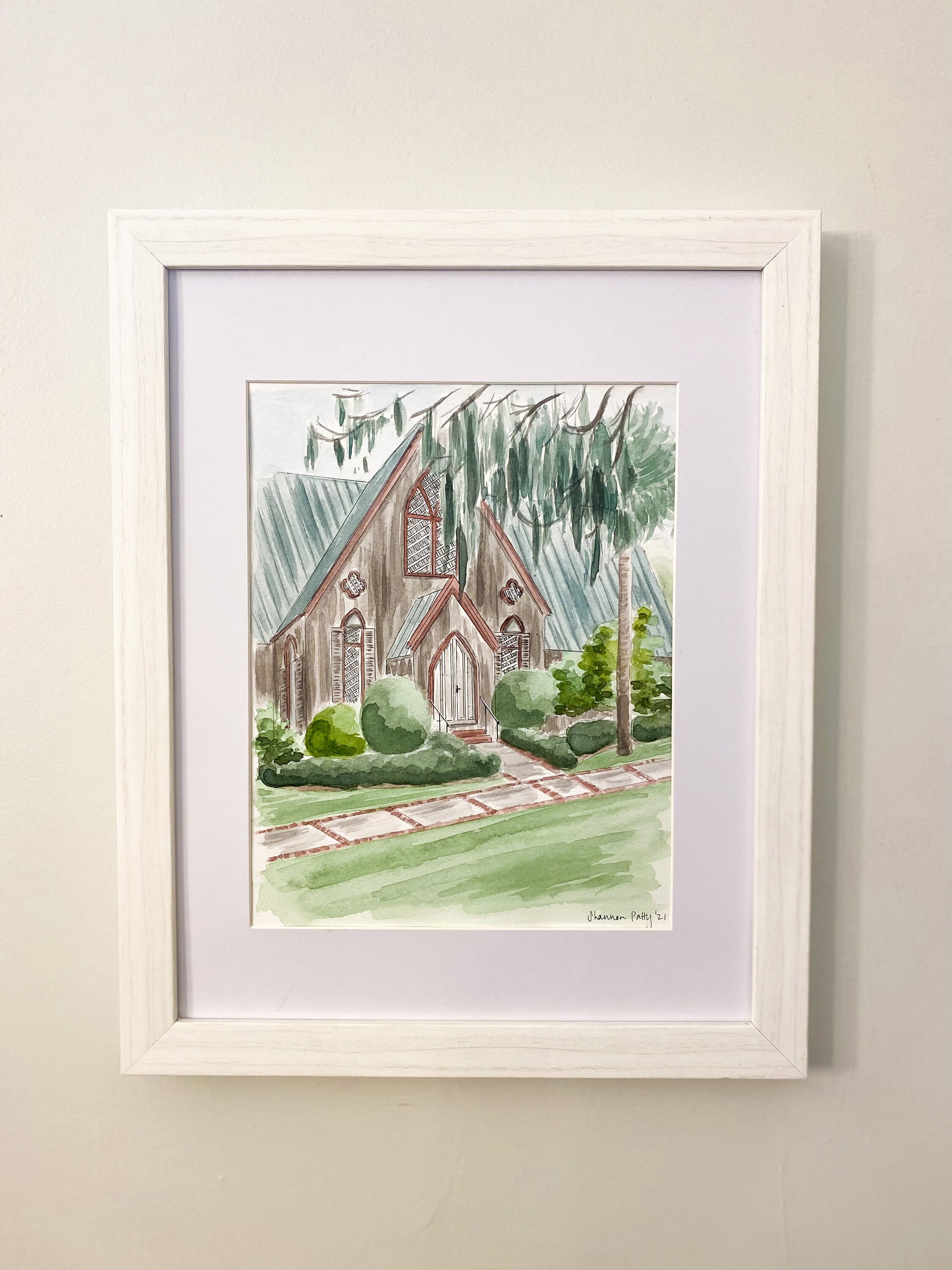 Bluffton South Carolina Church Watercolor Print - Etsy