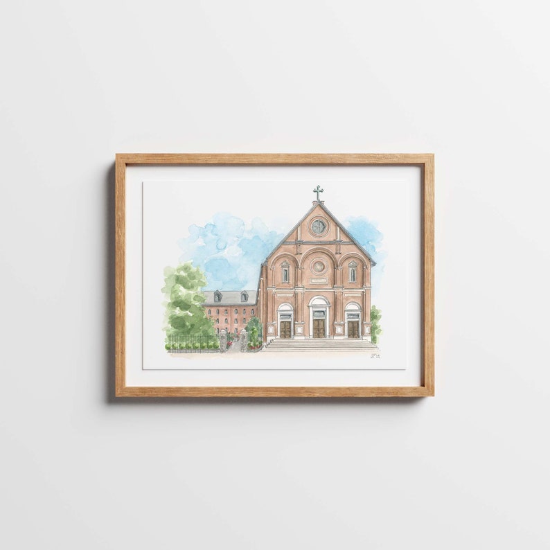 Monastery Event Center Watercolor Art Print - Etsy
