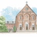 Monastery Event Center Watercolor Art Print - Etsy
