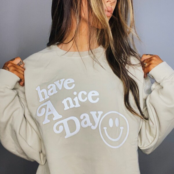 Puff Letter Sweatshirt - Etsy