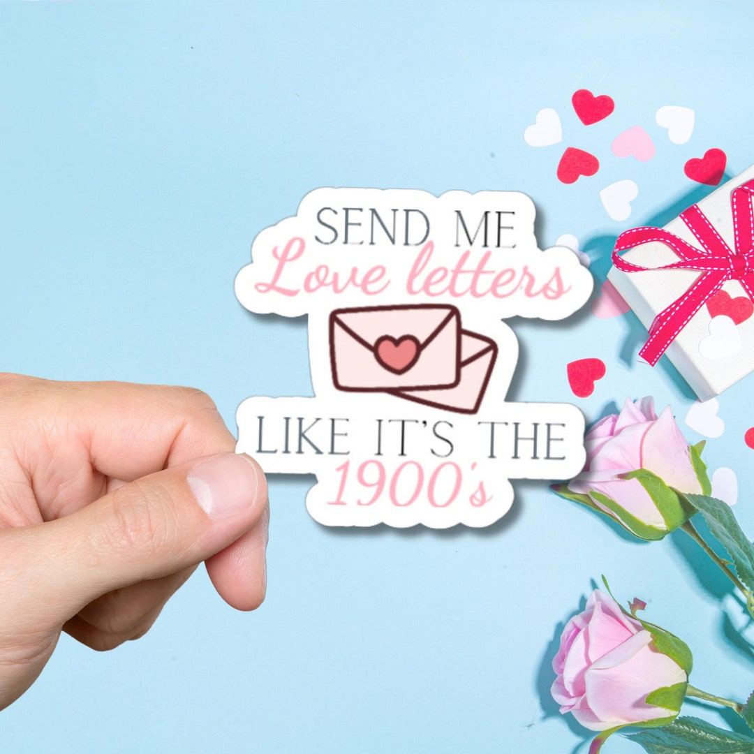 Send Love Letters Vinyl Sticker, Funny Valentine's Day Gift - Etsy