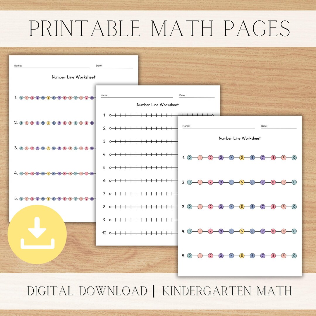 Number Line Worksheets for Homeschool, Practice, or Review Printable ...