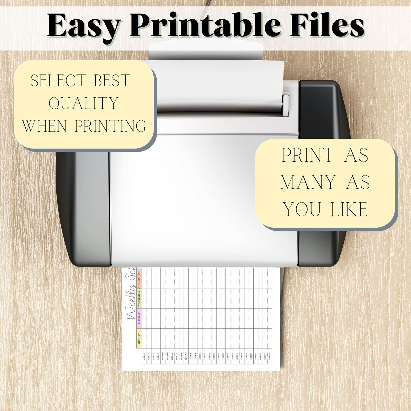Weekly Block Schedule Printable: Hourly Time Blocking Planner (PDF ...