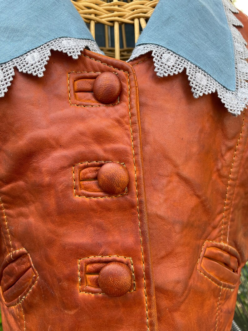 Vintage Colorado Trading Company Vest, Leather Vest, Western Luxe - Etsy