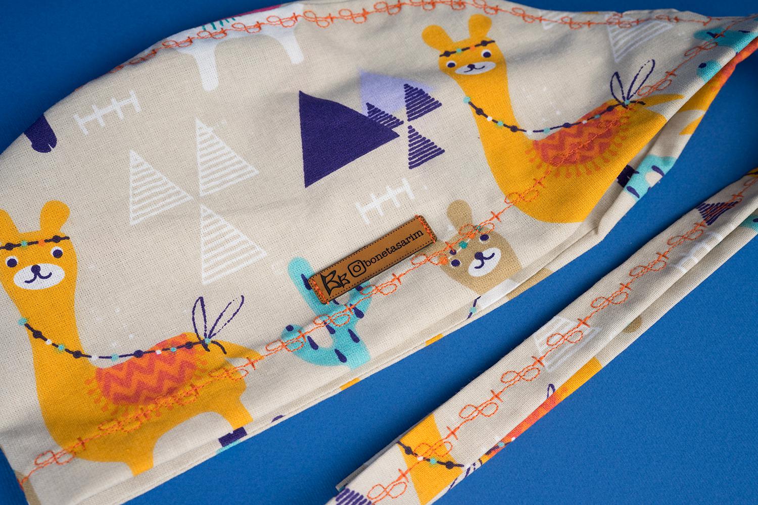 Lama Pattered Surgical Caps, %100 Pattern Design, Unisex, Neurosurgery ...