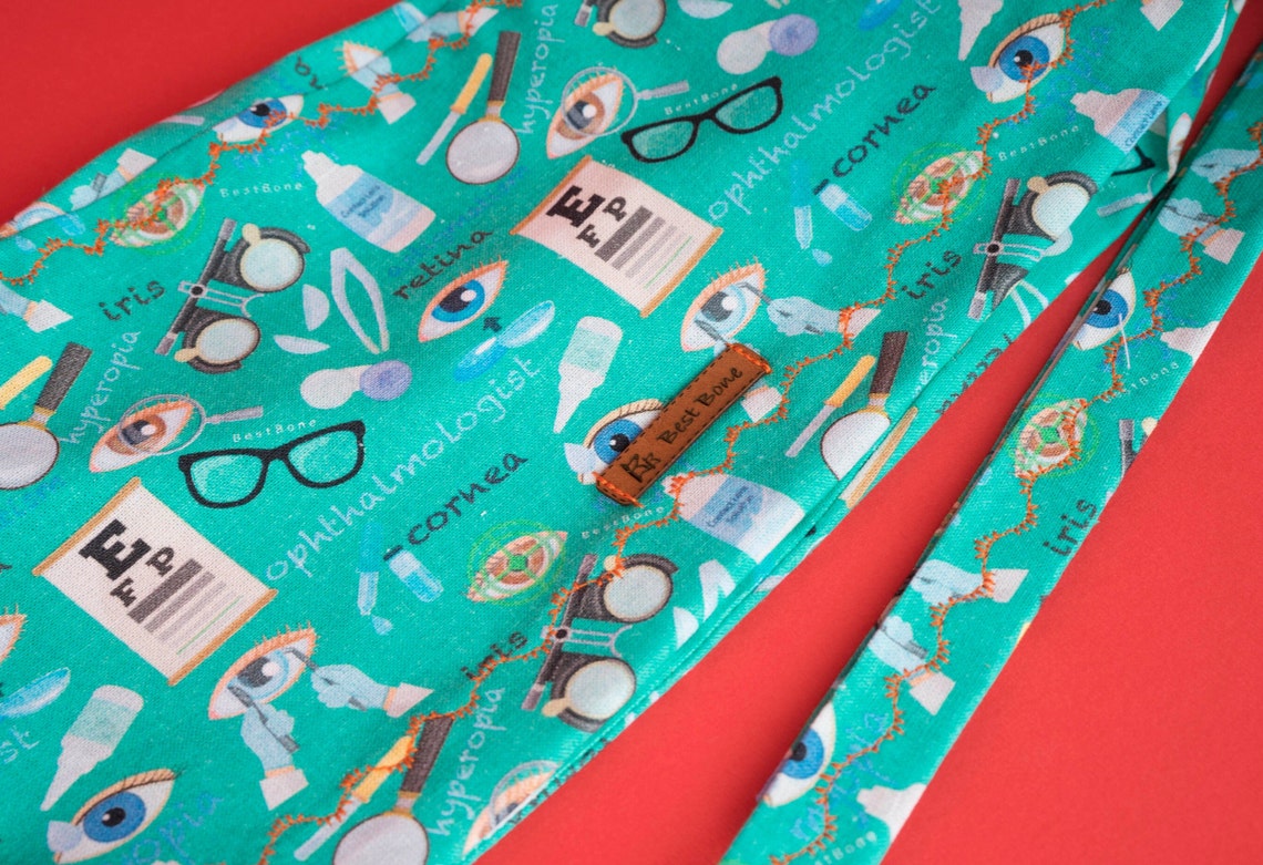 Ophthalmic Optician Patterned Surgical Caps, %100 Pattern Design ...