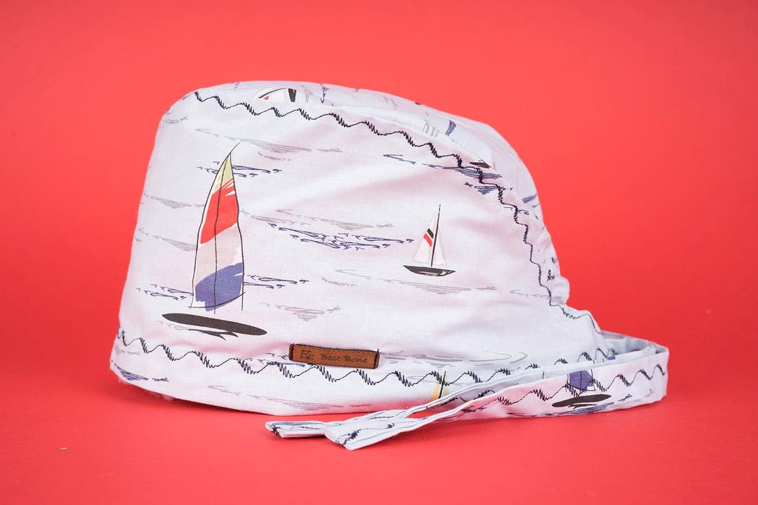 Sail Surgical Caps, %100 Pattern Design, Unisex, Neurosurgery, Surgical ...