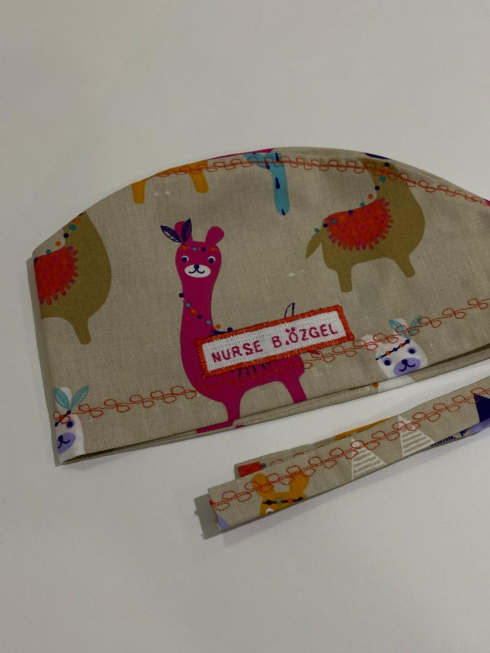 Lama Pattered Surgical Caps, %100 Pattern Design, Unisex, Neurosurgery ...