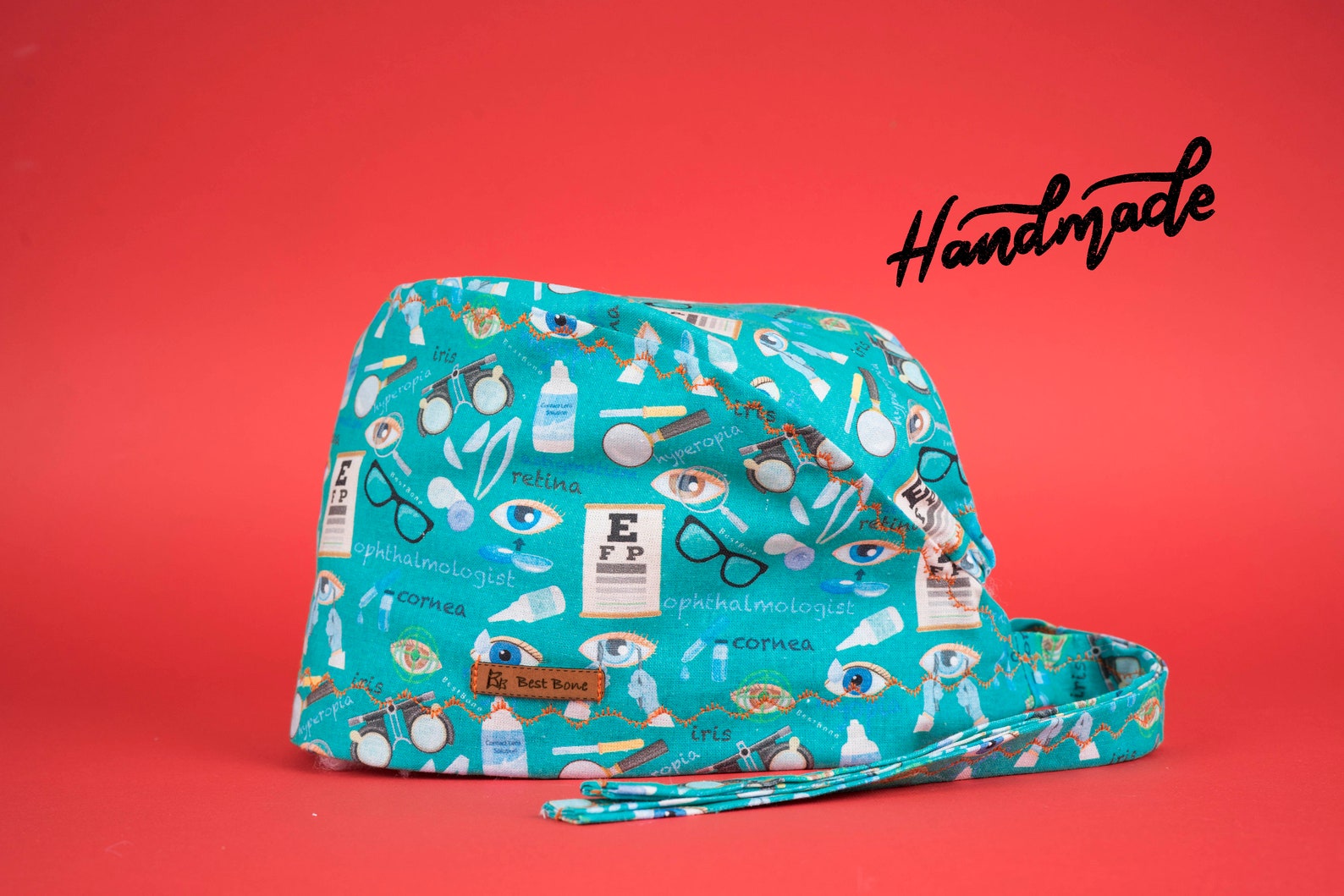 Ophthalmic Optician Patterned Surgical Caps, %100 Pattern Design ...