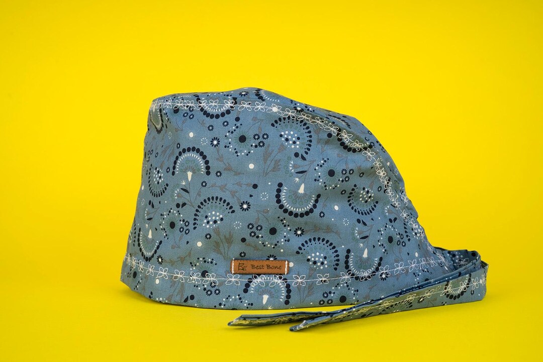 Clove Pattered Surgical Caps, %100 Pattern Design, Unisex, Neurosurgery ...