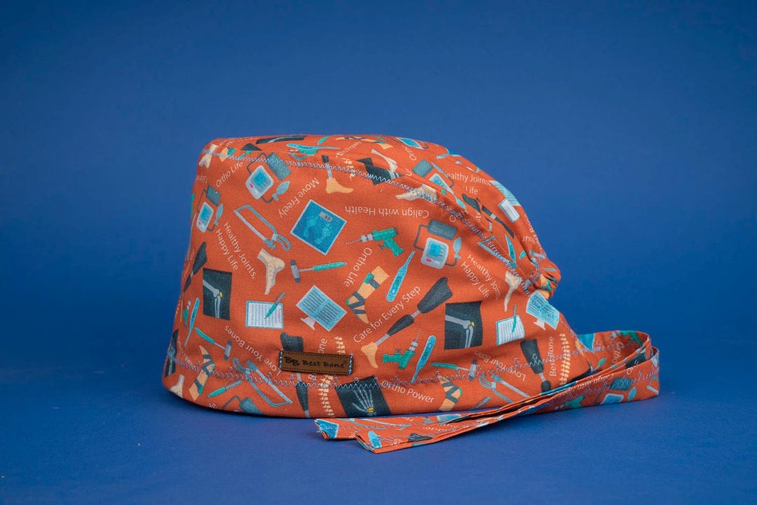 Orthopedic Pattered Surgical Caps, %100 Pattern Design, Unisex ...