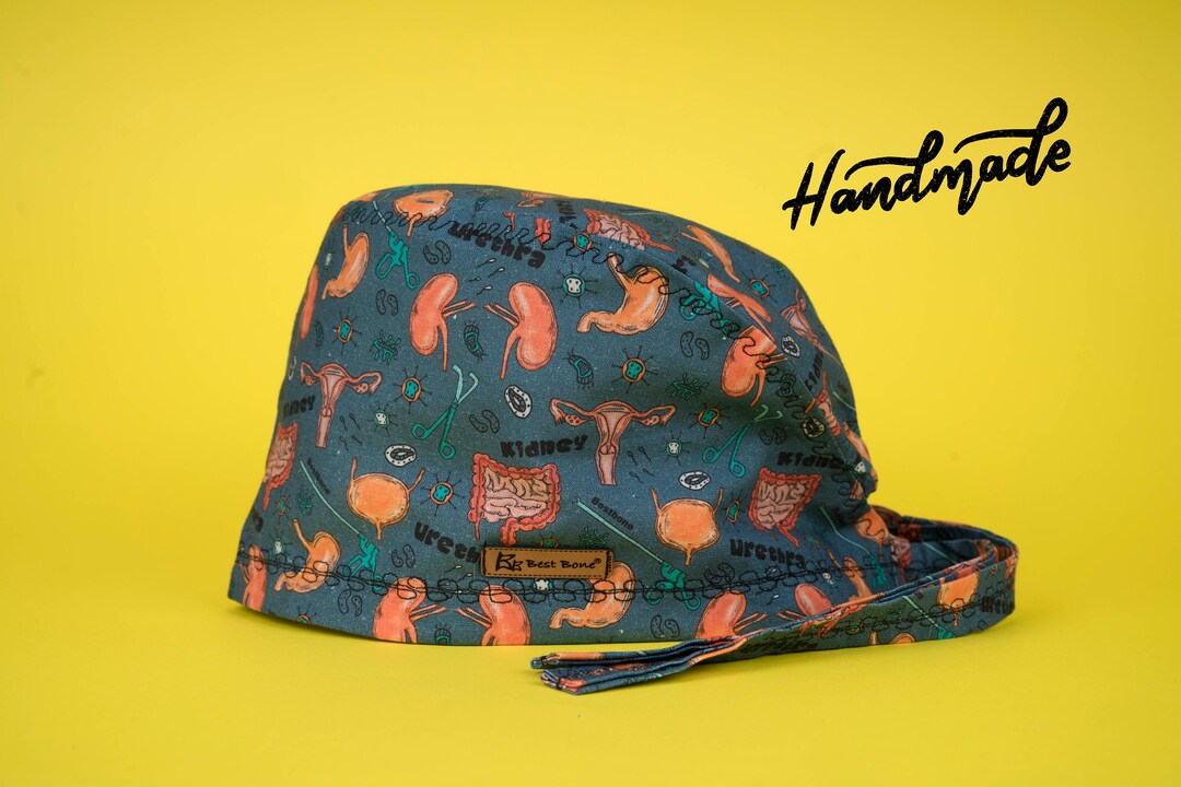 Urology Pattered Surgical Caps, %100 Pattern Design, Unisex,kidneys ...
