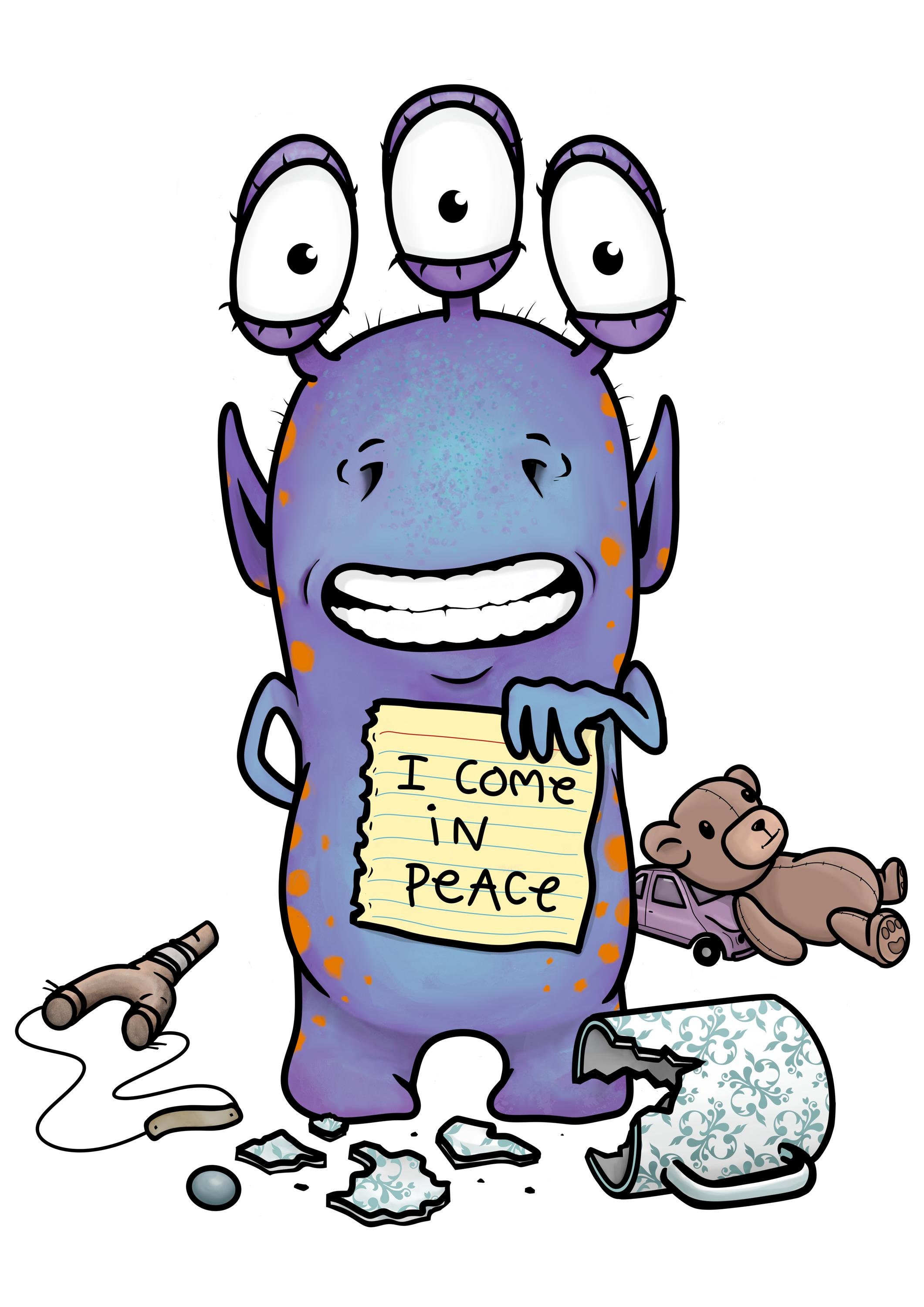 Kids Alien Cute Print I Children's Bedroom Art I Nursery Art I Kids ...