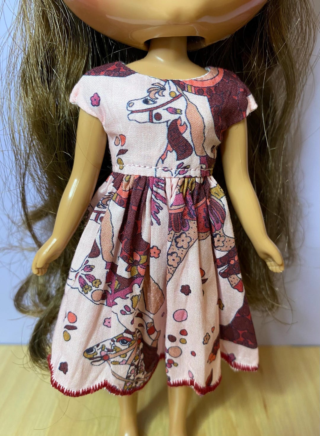 Liberty Lawn Fabric Dress for Middie Blythe Pink Pony Club - Etsy