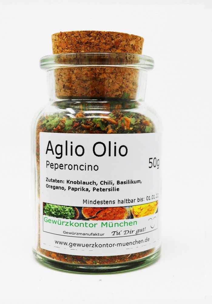 Aglio Oglio Pepperoncino Alio Olio 50g in a Glass - Etsy UK