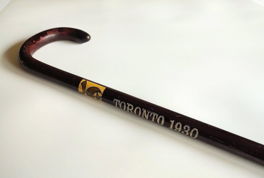 Antique Vintage Shriners Masons Toronto 1930 Wood Walking Stick Staff ...