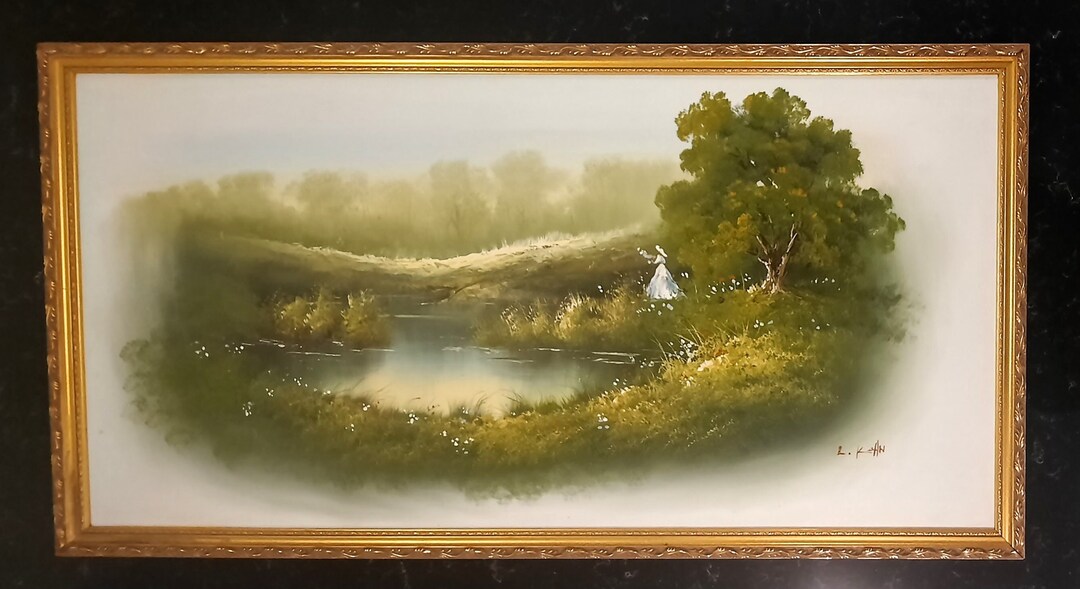 Ludwig L Kohn Signed Oil Painting Framed Vintage Art Scenic Woodland ...