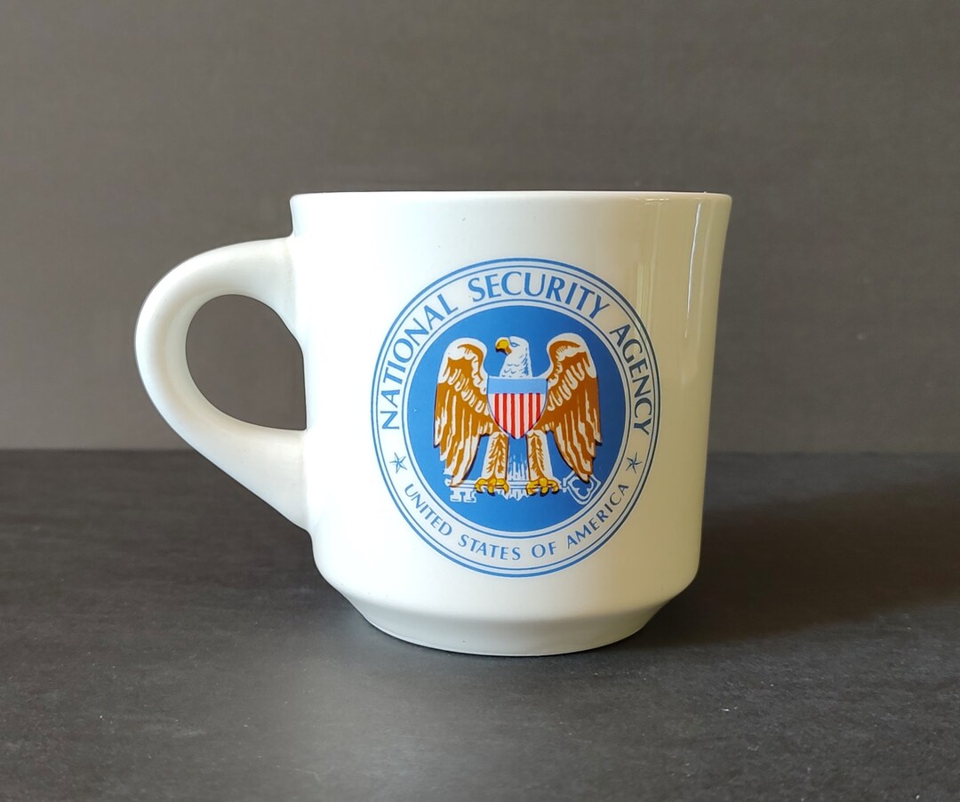 National Security Agency Coffee Mug Cup Eagle Emblem Holding Key W Flag ...