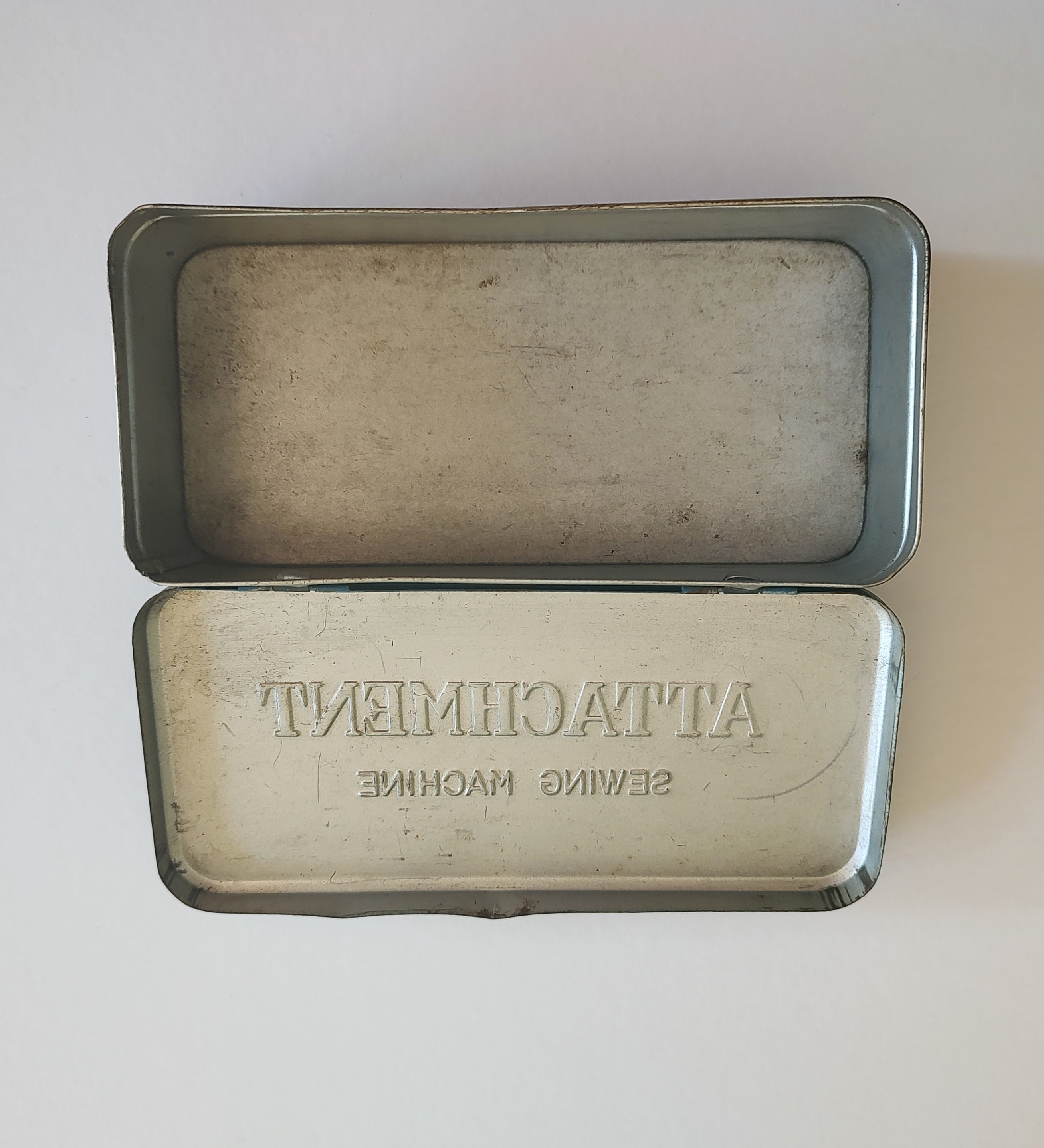 Vintage Sewing Machine Attachments Boxes Plastic Zigzag & Blue Metal ...
